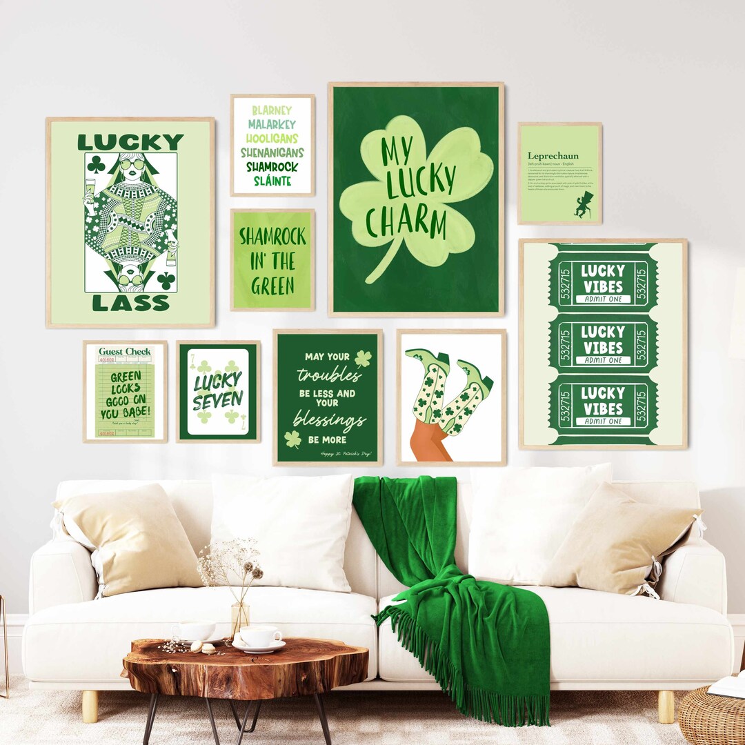 St Patrick's Day Decor Printables, St Patricks Decor Prints Set of 12 ...