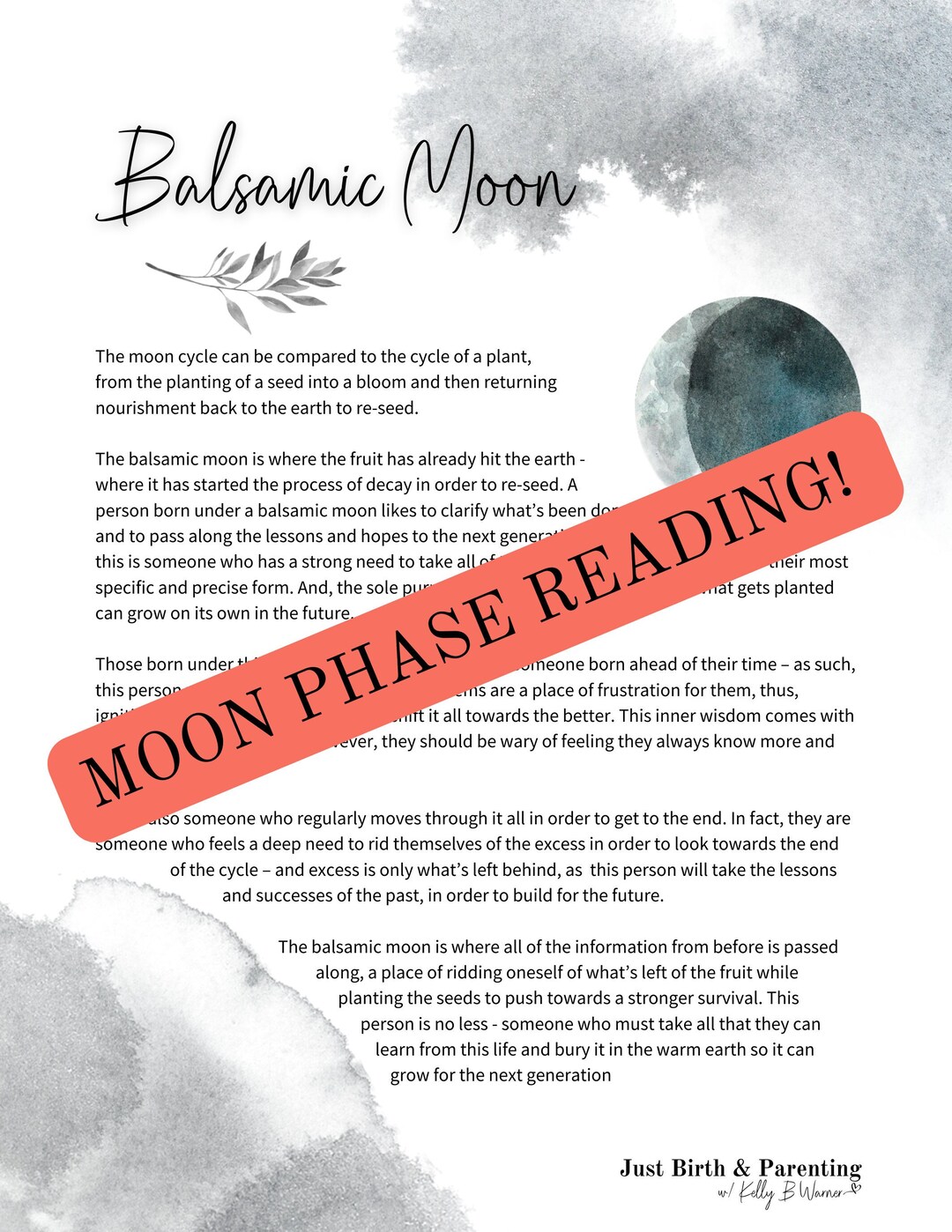 Astrology Moon Phase Reading, BALSAMIC MOON/ Aka Waning Crescent Moon ...