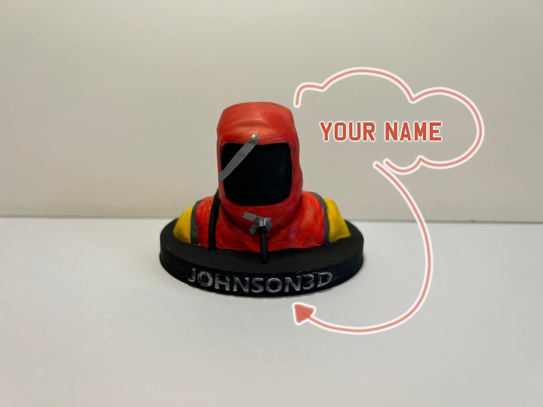 Rust Hazmat Personalised Bust - Rust Game - Custom Name Gift - Rust ...