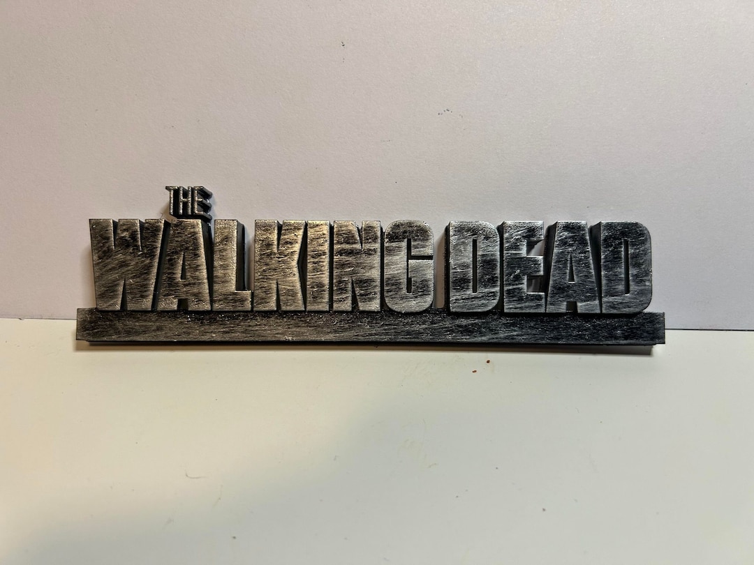 The Walking Dead Logo Stand TWD Decor Wall Piece Rick Grimes Daryl ...