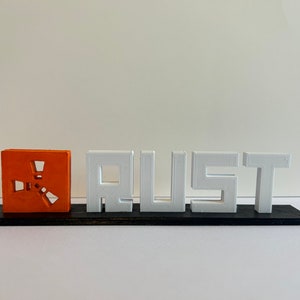 Rust Game Logo Gamer Room Desk Decor - Etsy
