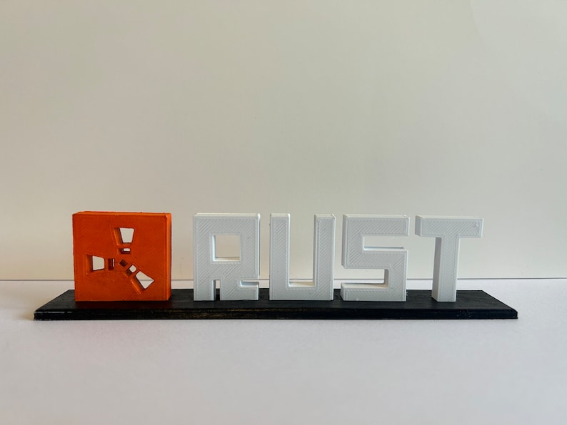 Rust Game Logo Gamer Room Desk Decor - Etsy UK