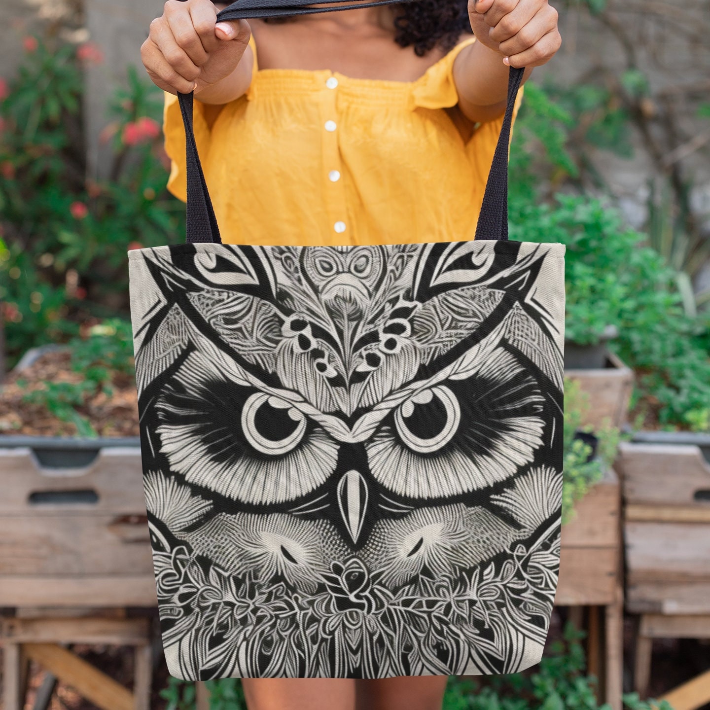 Owl Tote Bag. Original Owl Artwork. Reusable, Eco Friendly Bag and Cute ...