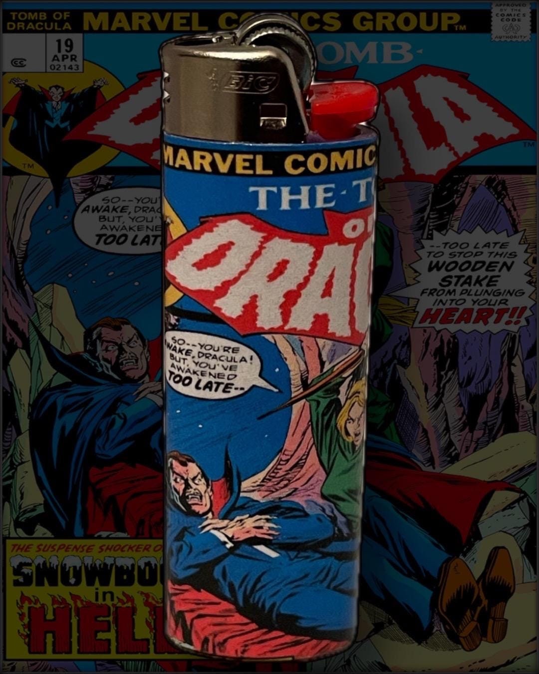 Tomb of Dracula #19 - BIC Lighter - Super Hero - Marvel - Customized ...