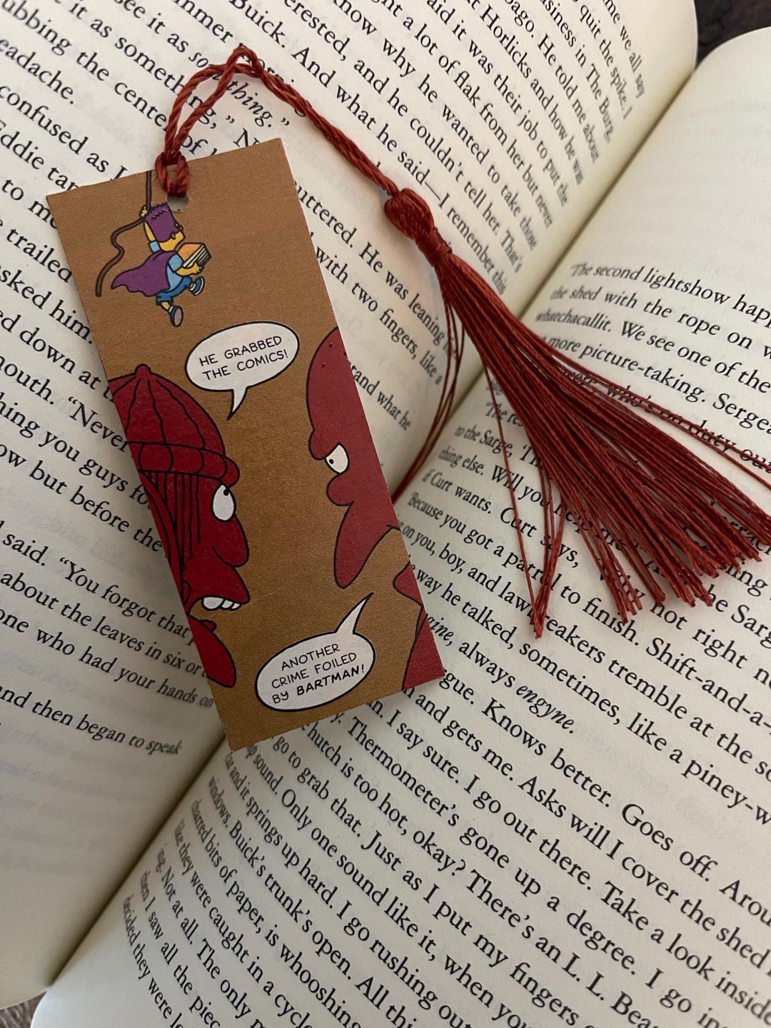 The Simpsons - Bartman - Bookmark With Tassel - Cartoon - Etsy