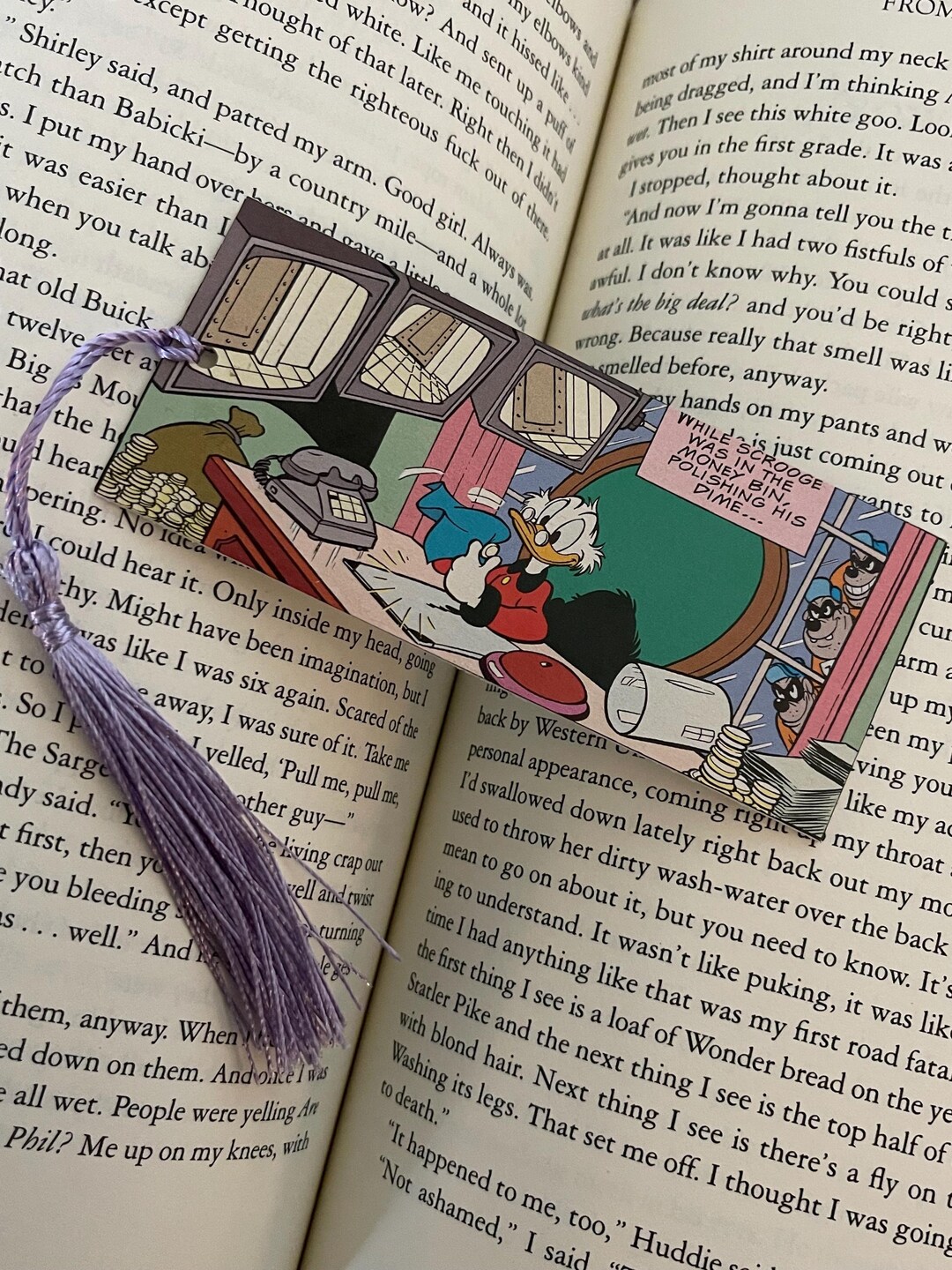 Ducktales Scrooge Mcduck Bookmark With Tassel Disney Cartoon - Etsy