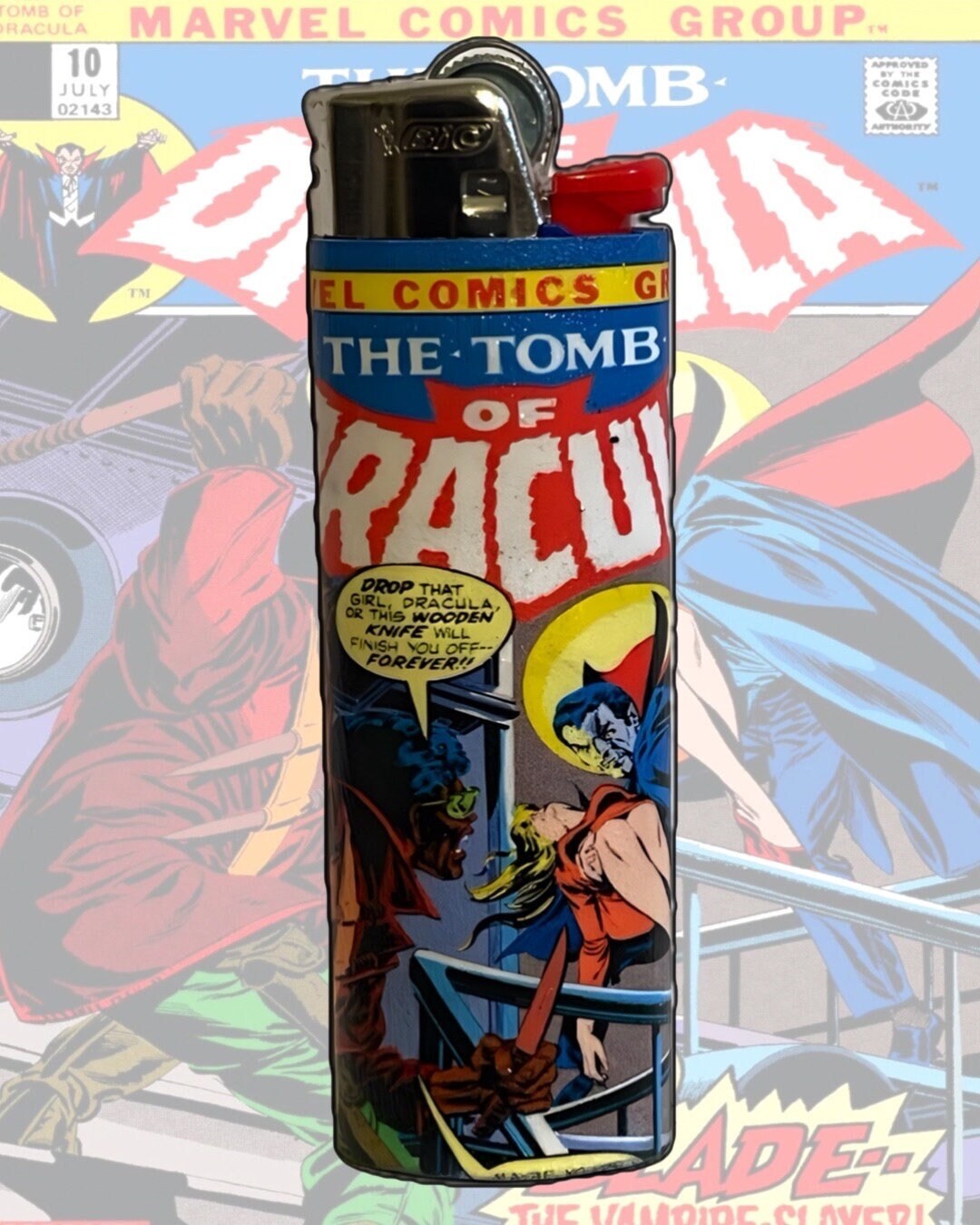 Tomb of Dracula #10 - Blade - BIC Lighter - Super Hero - Marvel ...
