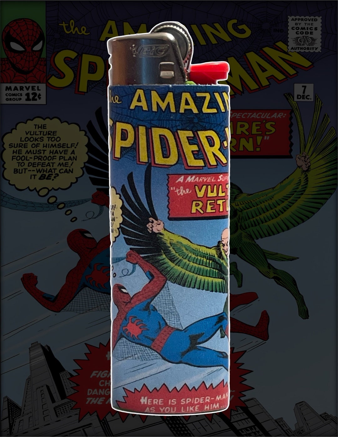 Amazing Spider-man 7 BIC Lighter the Vulture Super Hero Marvel ...
