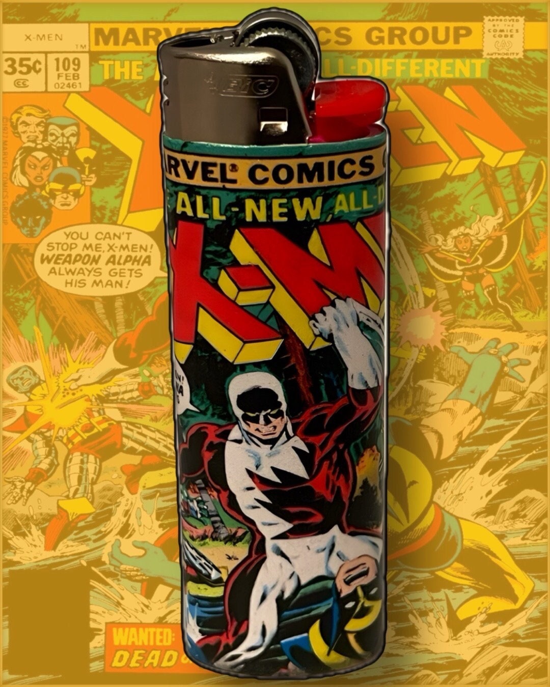 X-men #109 - BIC Lighter - Wolverine - Storm - Mutants - Super Hero ...