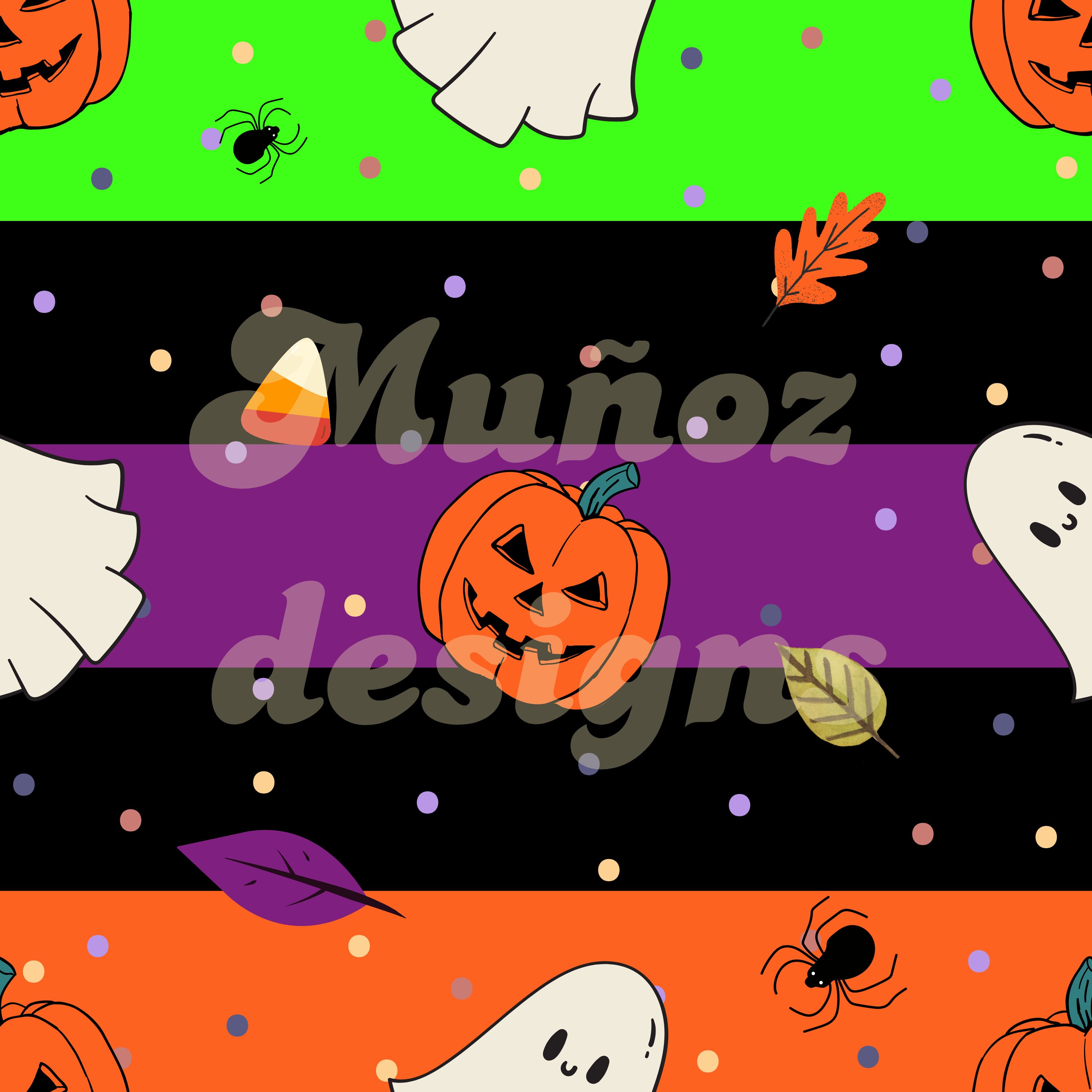 Halloween Repeating Seamless Pattern, Halloween File, Pumpkins, Ghost ...