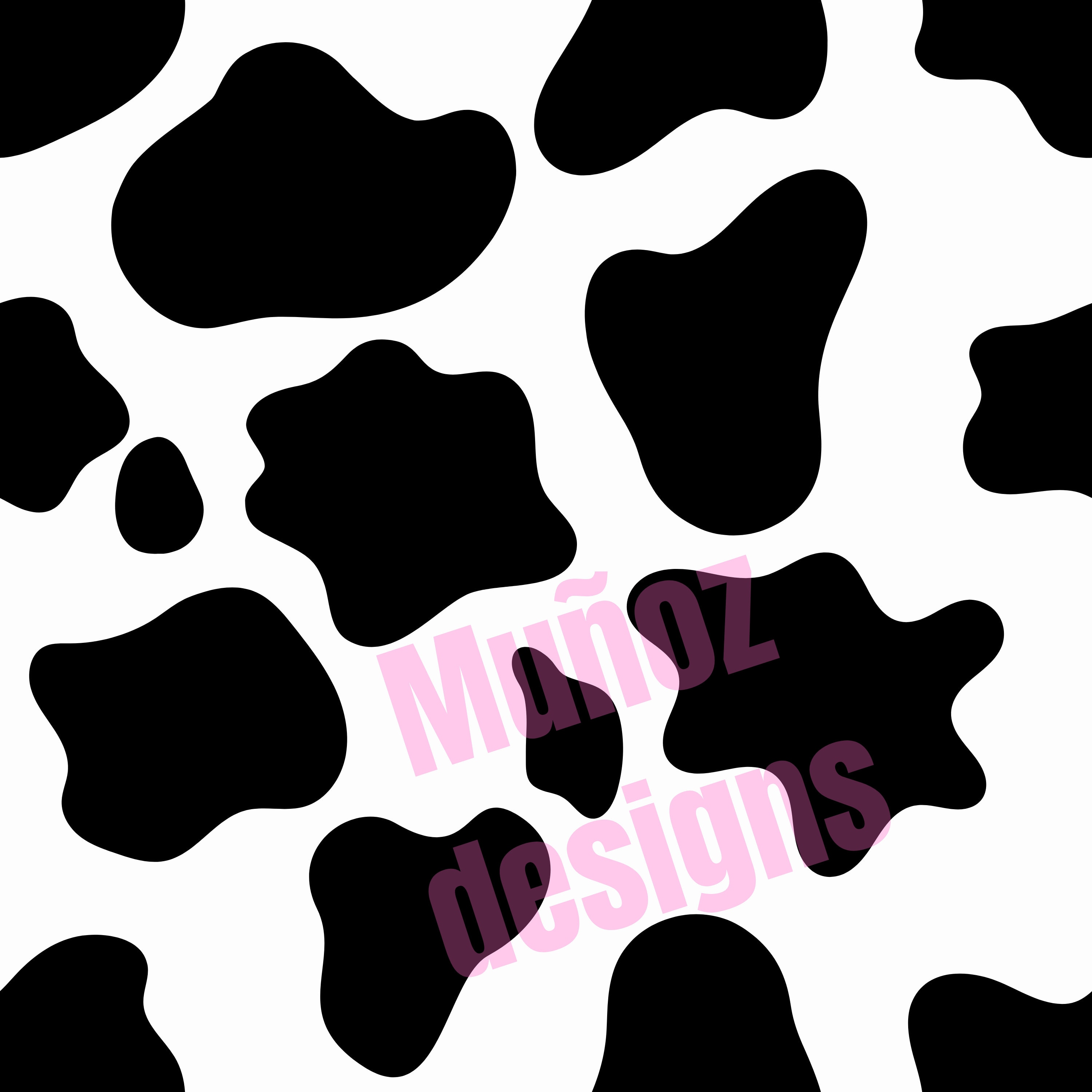 Cow Print Pattern, Seamless Cow Print Design, Black and White Cow Print ...