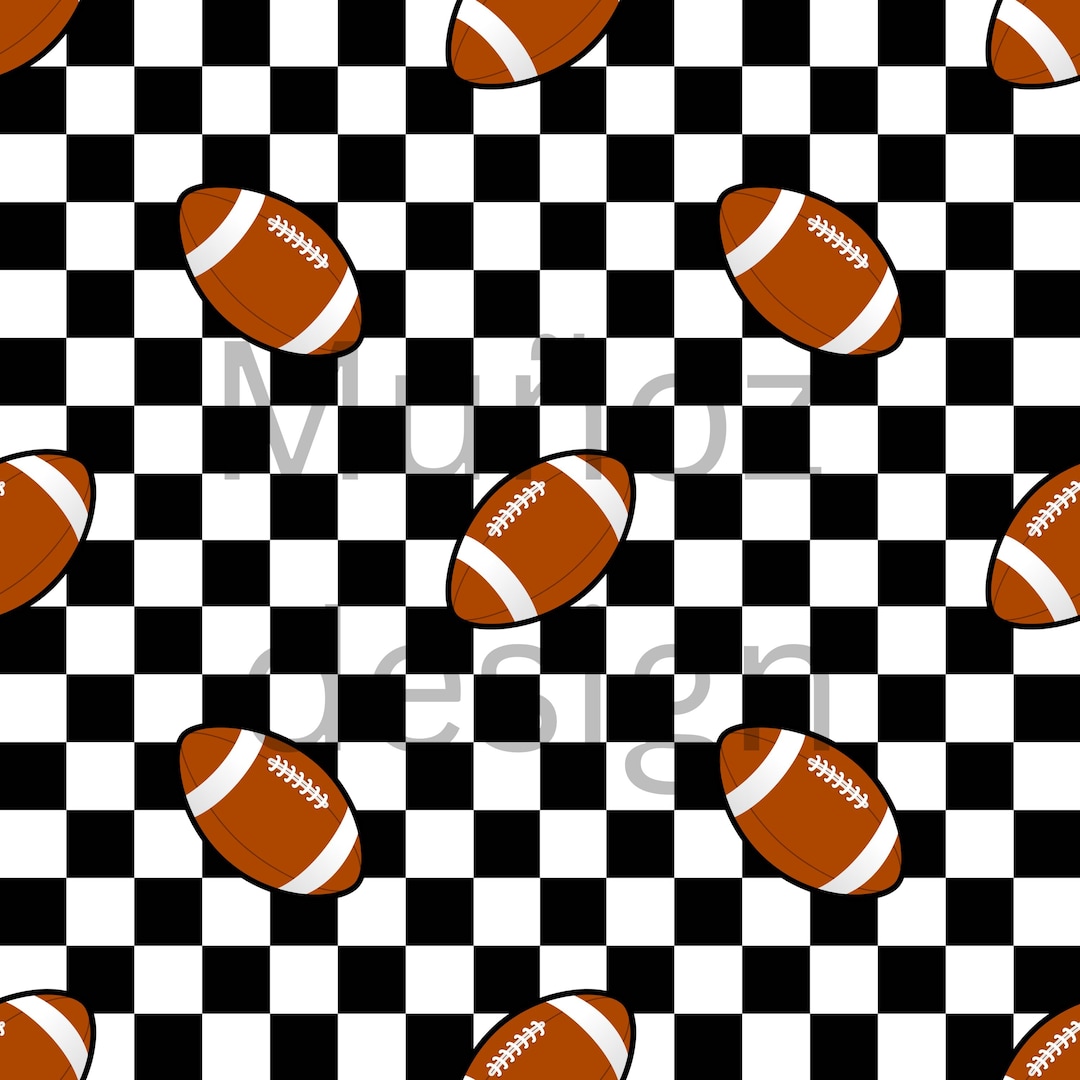 Football Checkerboard Seamless File Repeating Design - Etsy