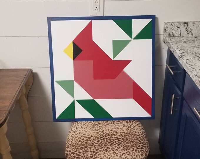 Cardinal Barn Quilt 2'x2' - Etsy