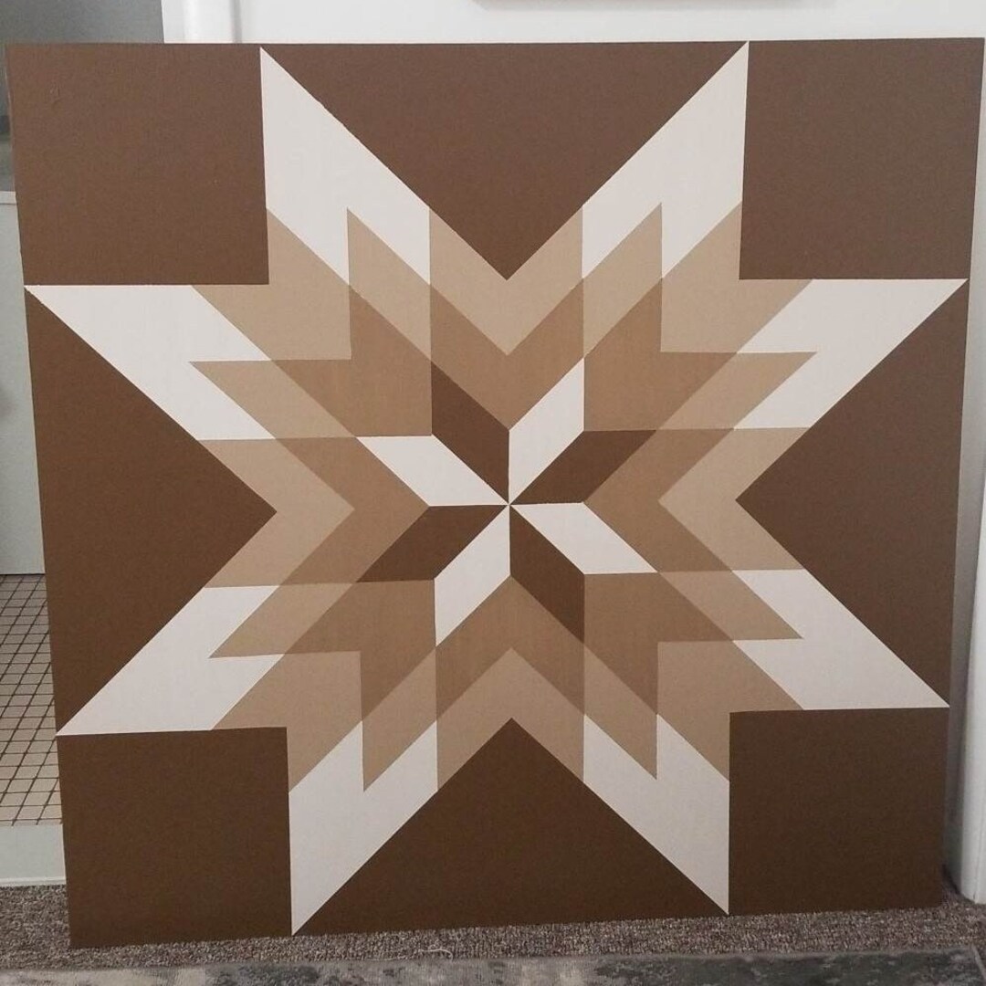 4'x4' Rustic Brown Barn Quilt Exterior Decor - Etsy