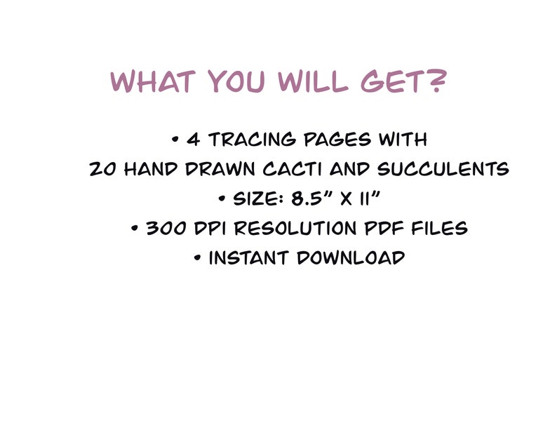 20 Cacti Succulent Tracing Guides, Learn to Draw Succulents , Coloring ...