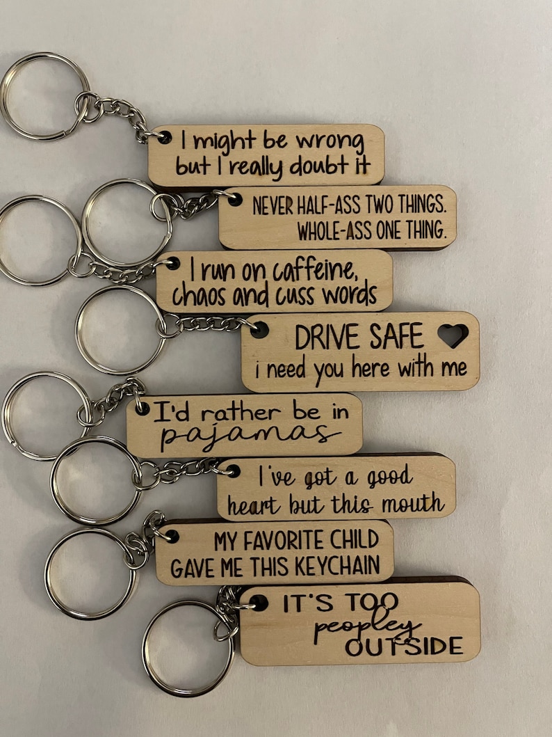 Keychain W/ Fun Sayings :) - Etsy