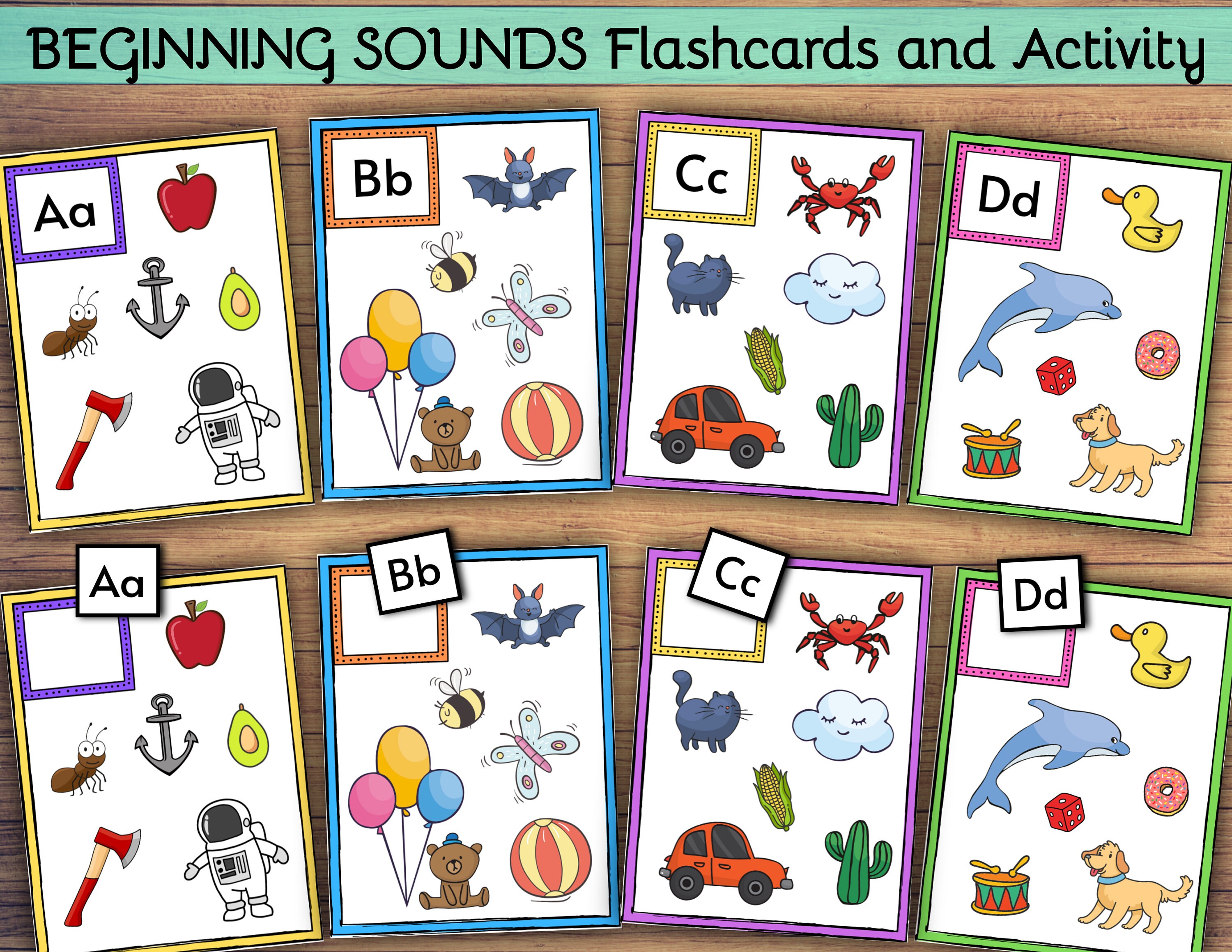 Beginning Sounds Printable Activity Alphabet Flashcards | Etsy