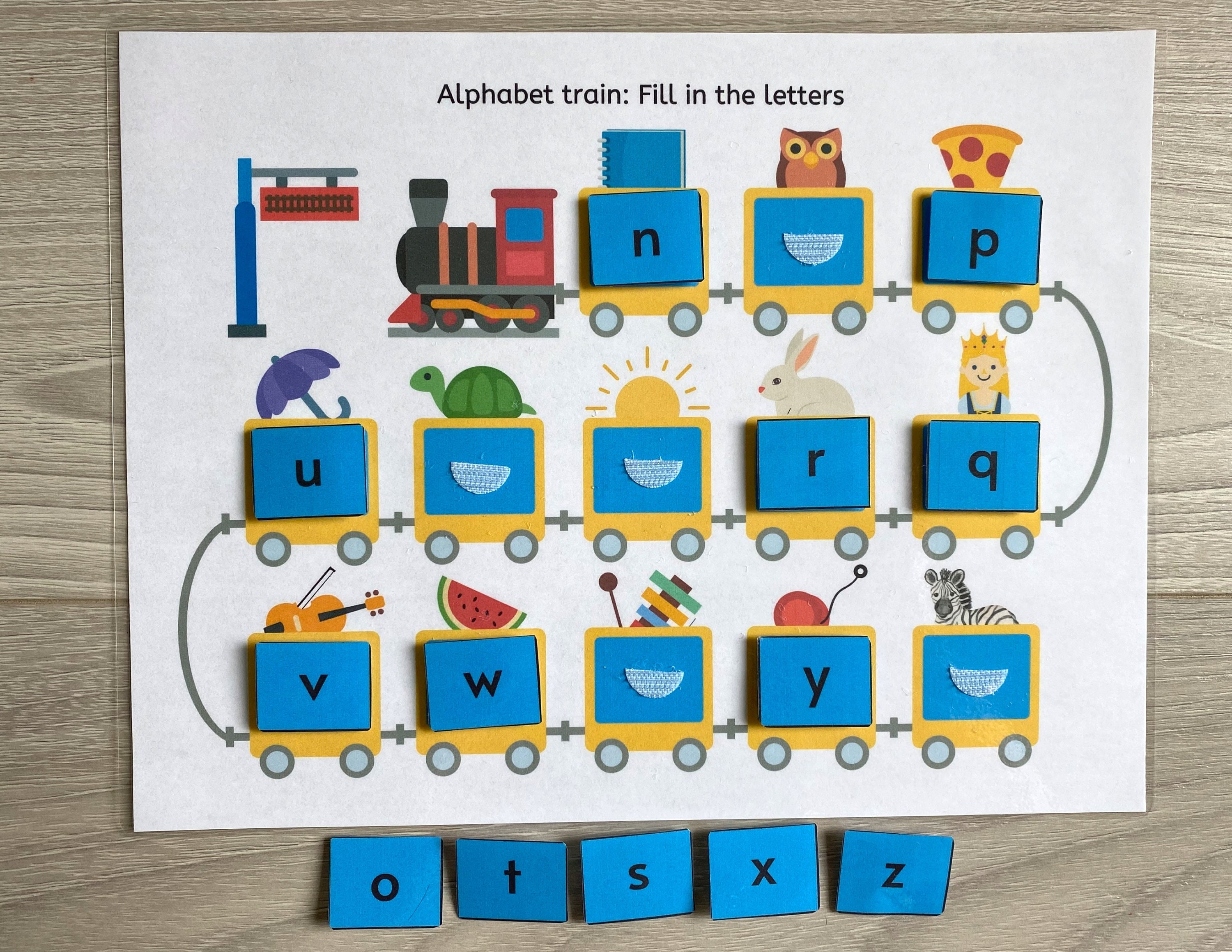 Alphabet Train Worksheet Busy Book Pages Preschool Busy - Etsy Canada