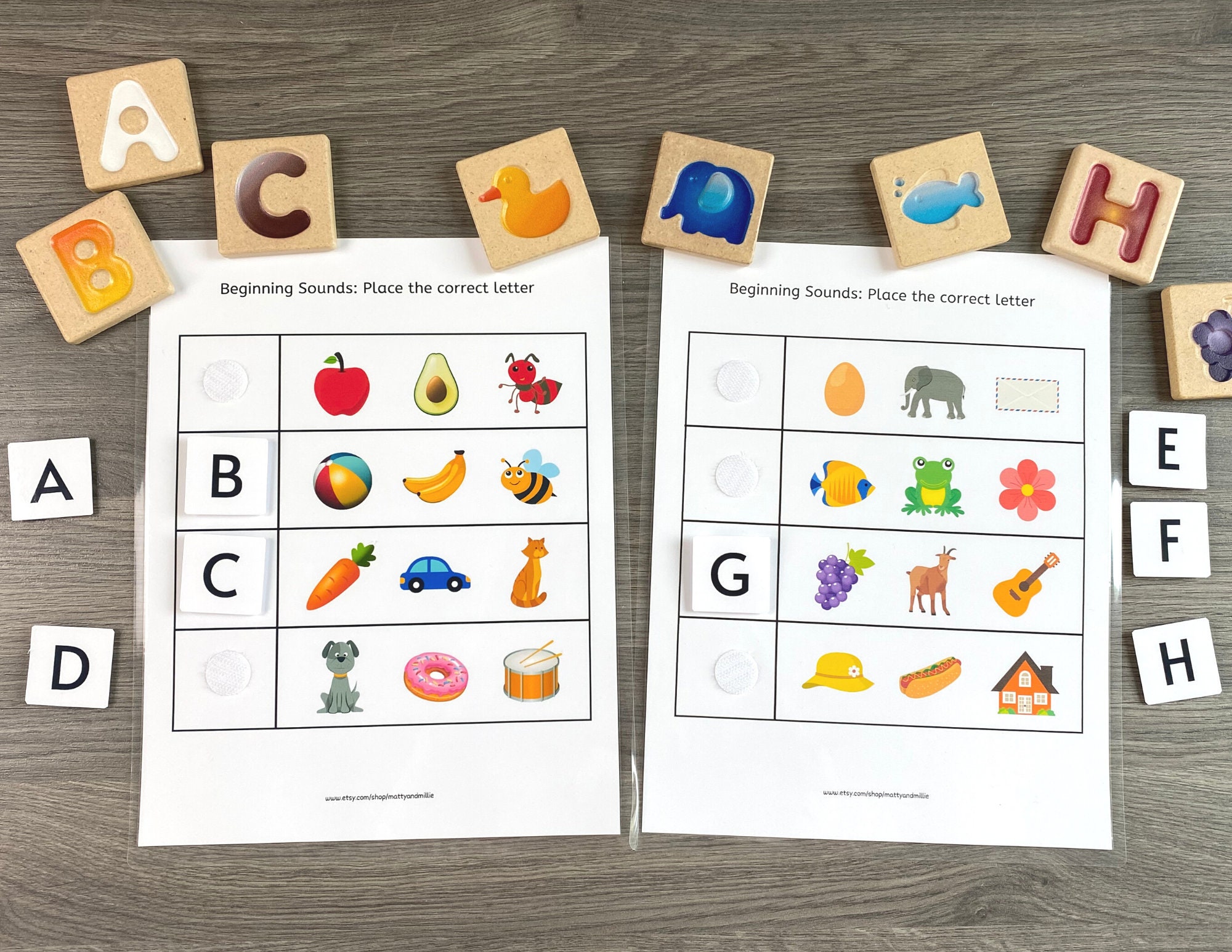 Toys Learning & School Toys & Games Beginning Sounds Printable Alphabet ...