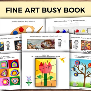 Fine Art Preschool Busy Book Busy Book for Toddlers Quiet - Etsy Canada