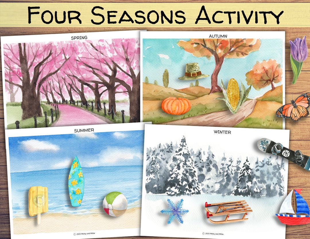 Four Seasons Sorting Activity Four Seasons Busy Book Pages - Etsy