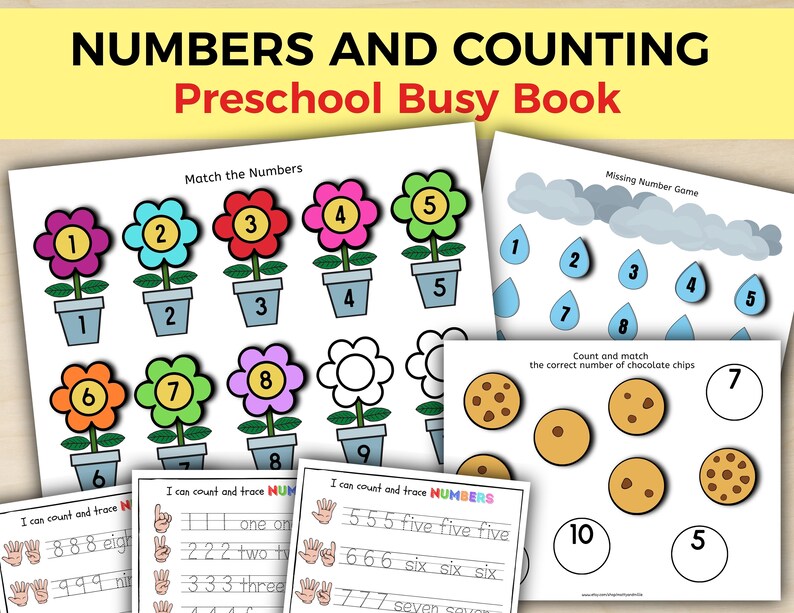 Numbers and Counting Busy Book Busy Book Printable Learn to - Etsy Canada
