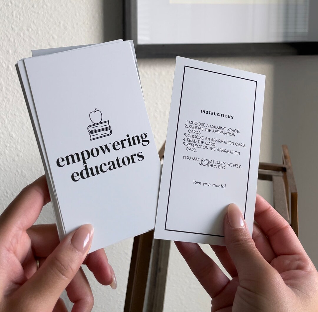 Empowered Educators Affirmation Cards | Teacher Affirmation Cards | Teacher Gift | Educator ...