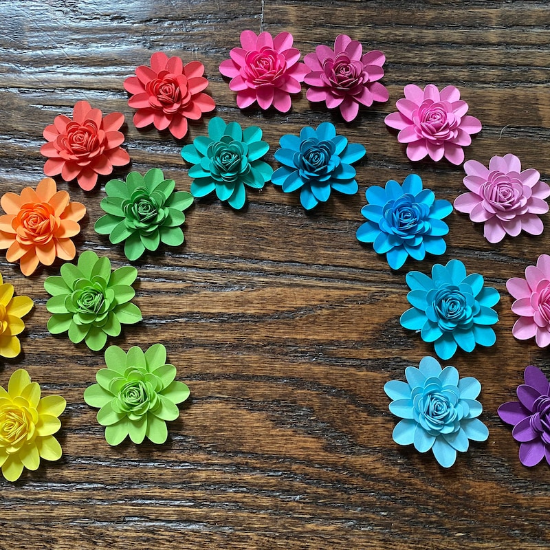 Rainbow Flower Wall - Etsy