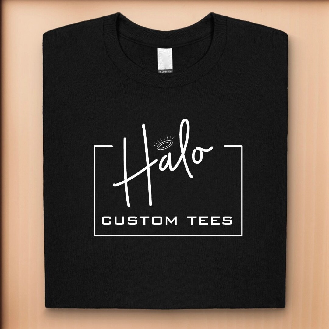 HALO CUSTOM TEES Our Custom Themed Logo Screen Printed T-shirt - Image ...