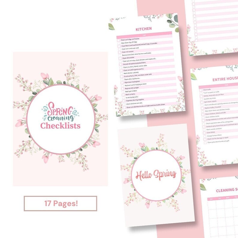 Ultimate Spring Cleaning Printable Checklists & Schedule Planner Guide ...