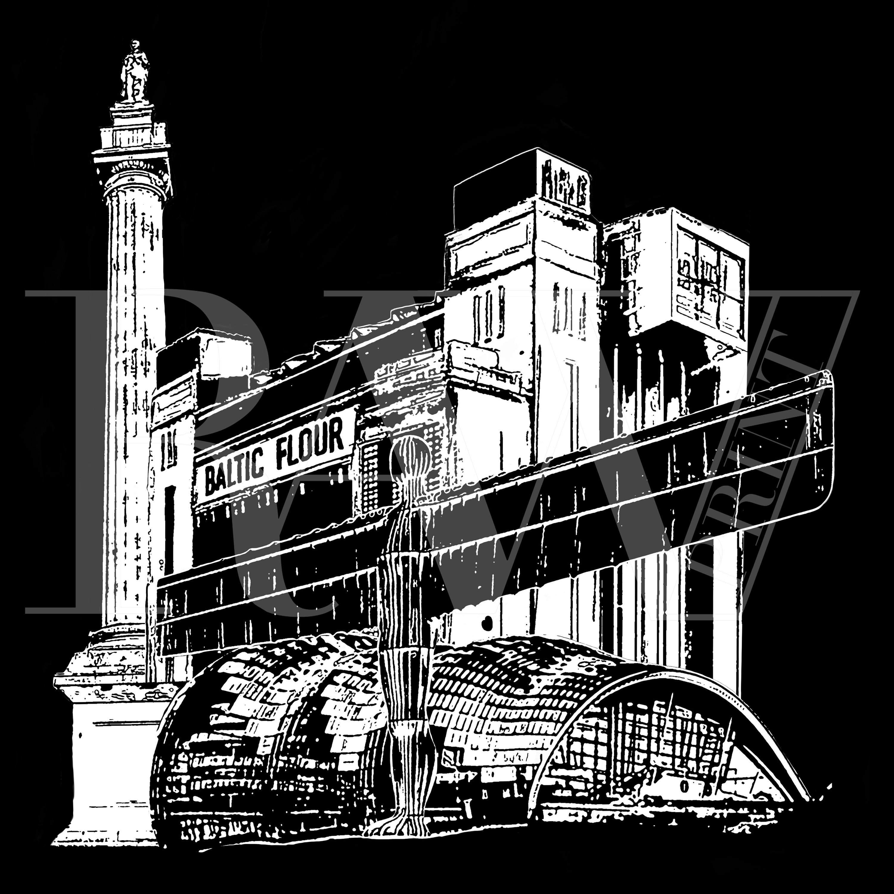 Newcastle Upon Tyne Art Print Newcastle UK Travel Print - Etsy UK