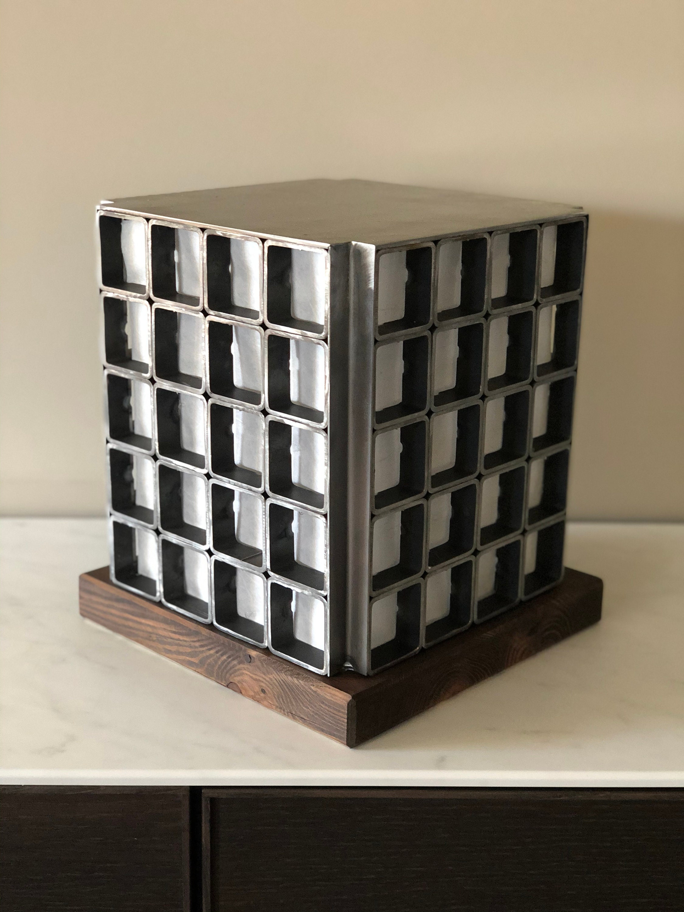 Handmade Welded Steel Lamp - Etsy