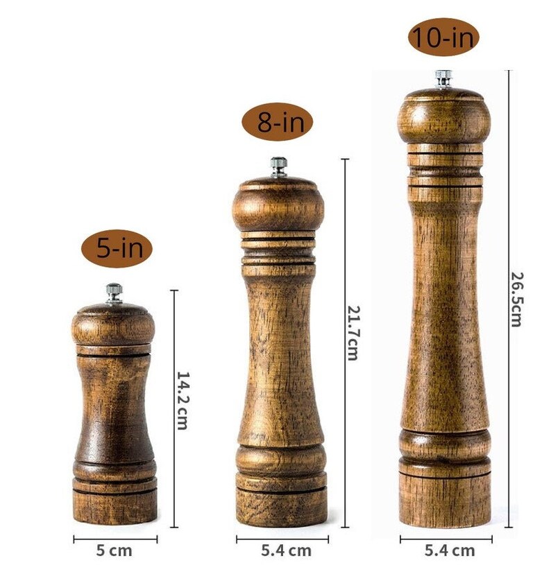Pepper Mill Handmade Peppermill Wooden Pepper Mill Salt and - Etsy
