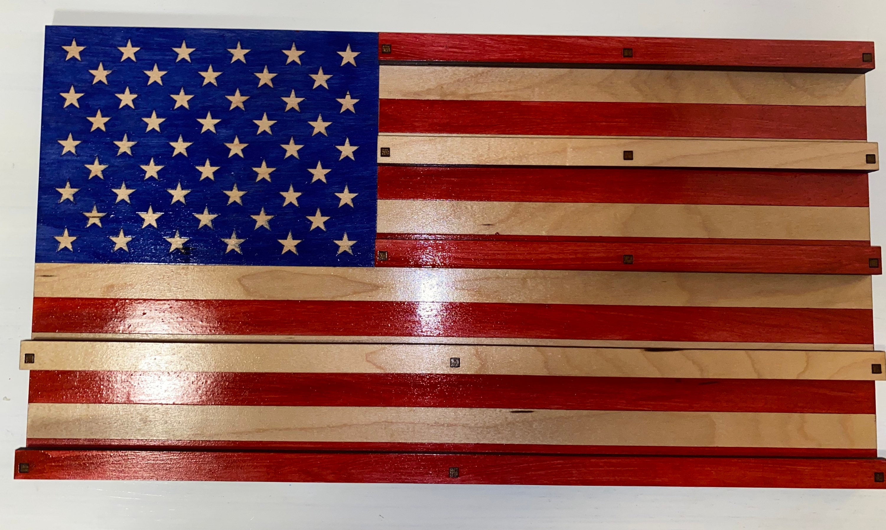 Laser Cut American Flag Challenge Coin Holder 38 Coins - Etsy
