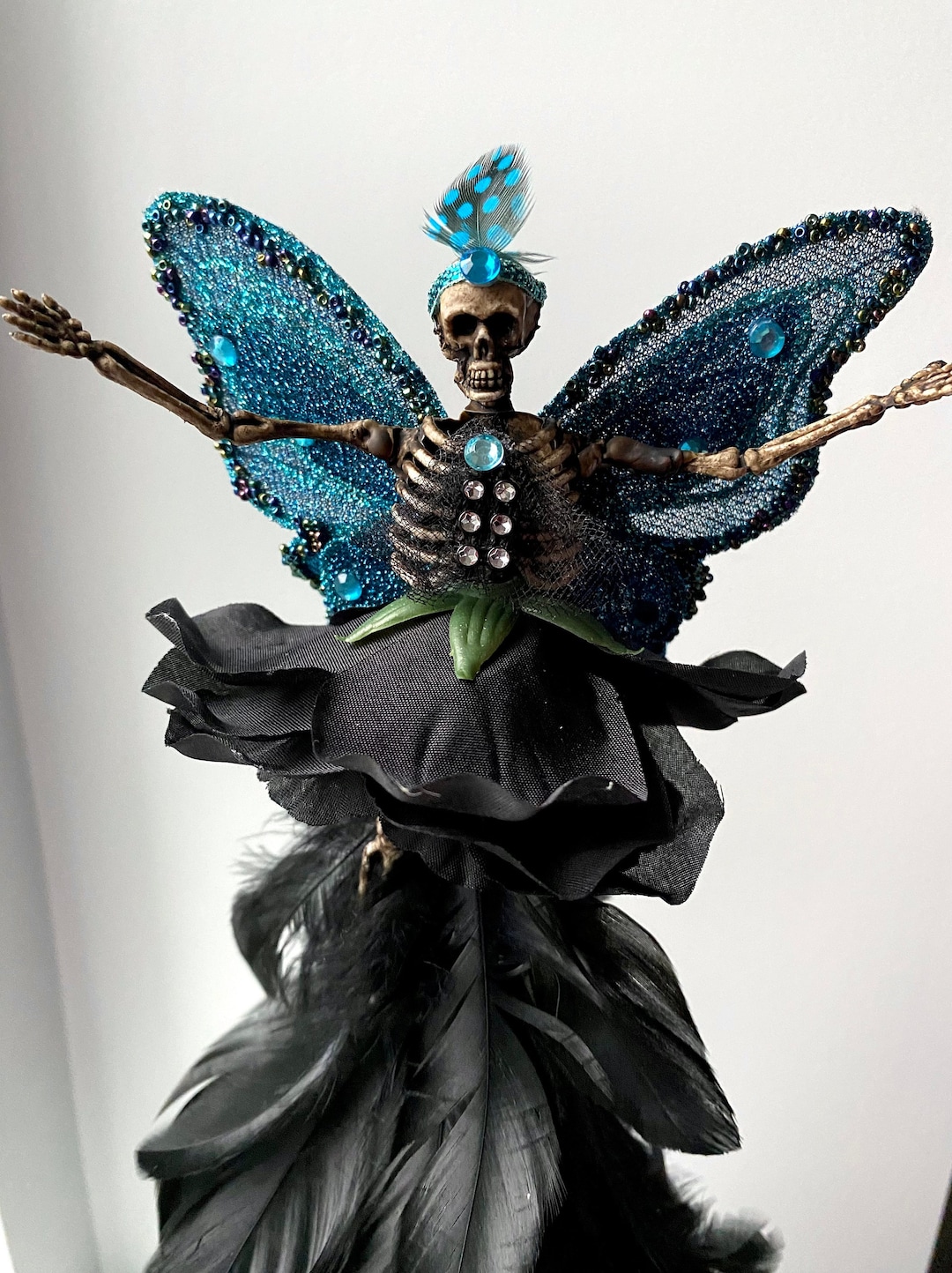 Skeleton Fairy Christmas Tree Topper Halloween Tree - Etsy