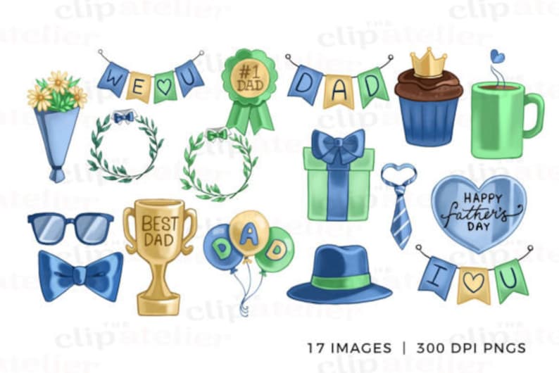 Clipart for Fathers Day Clip Art Bundle Personalized Gifts for - Etsy