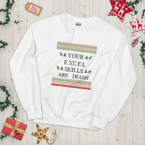 Excel Sheet Ugly Christmas Sweater Etsy