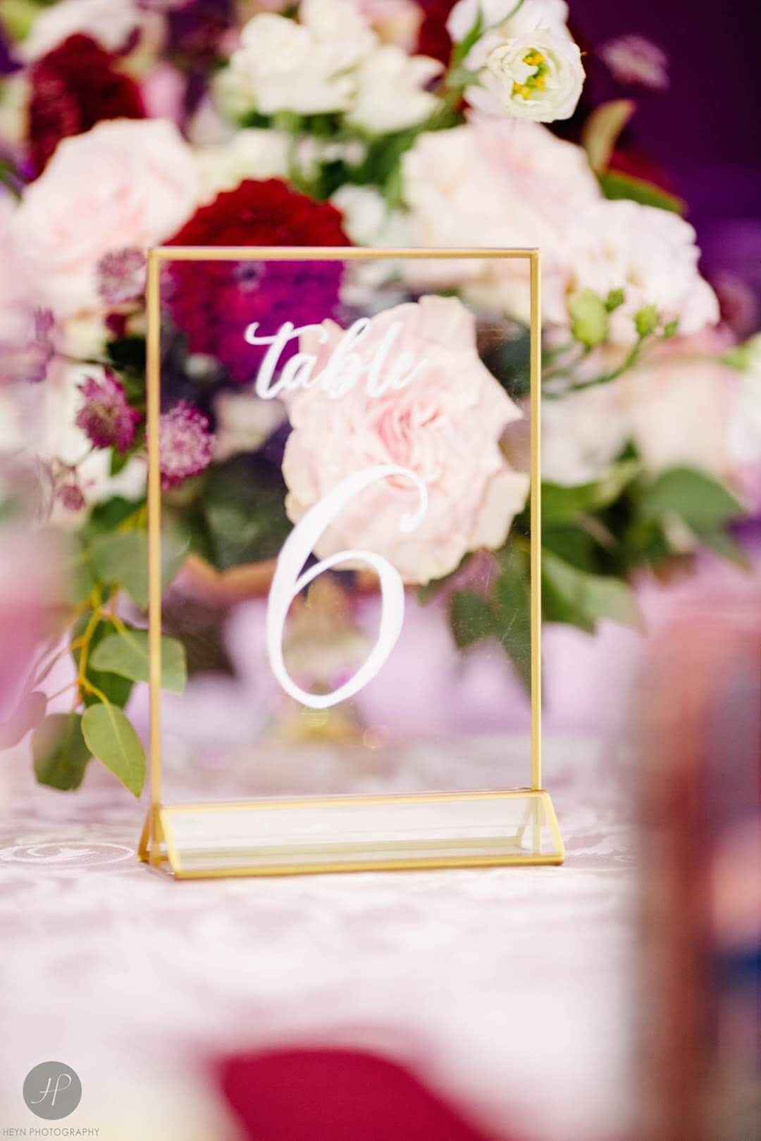 Acrylic Gold Table Numbers for Weddings Showers & Events - Etsy