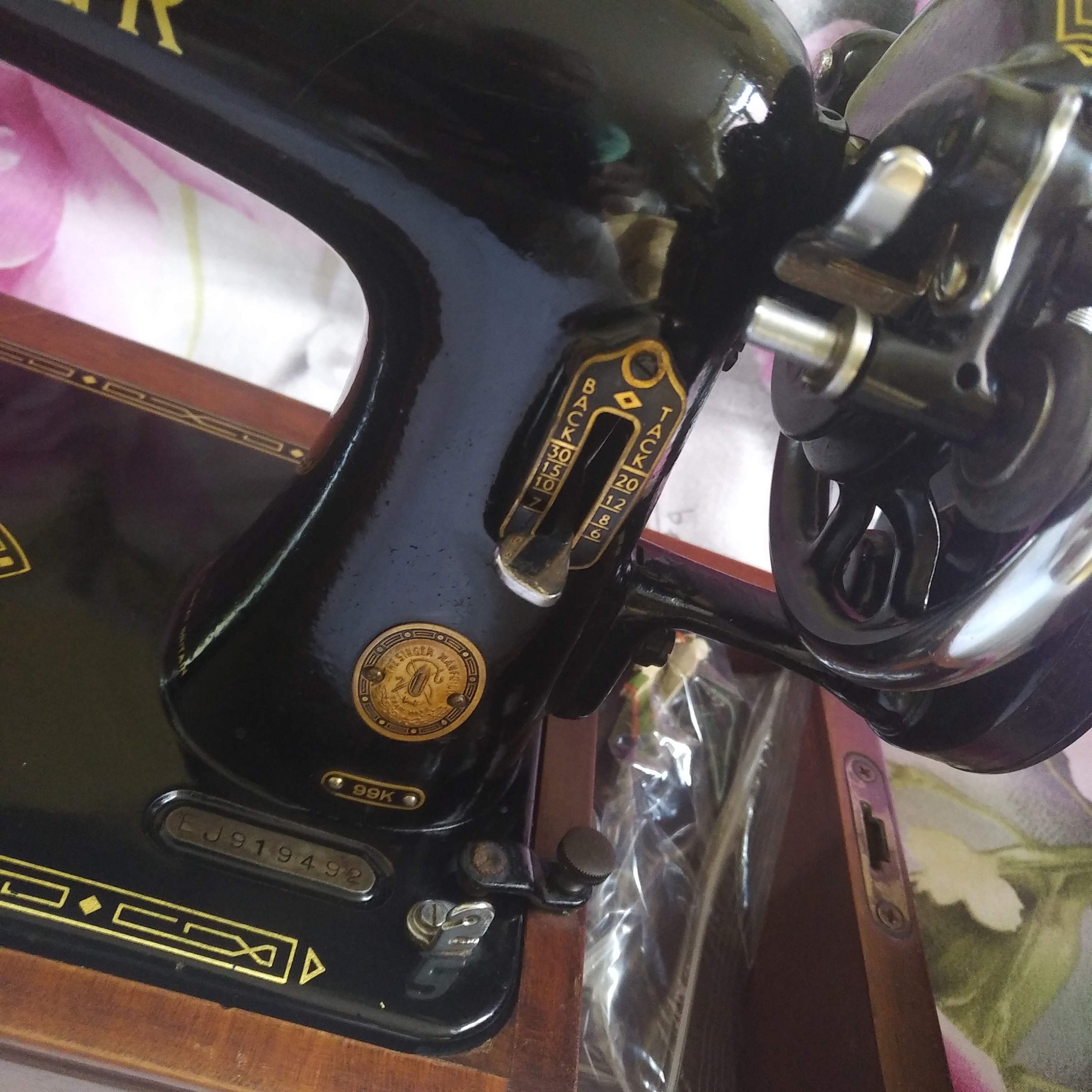 Vintage Hand Crank Sewing Machine Singer Model No. 99K in - Etsy