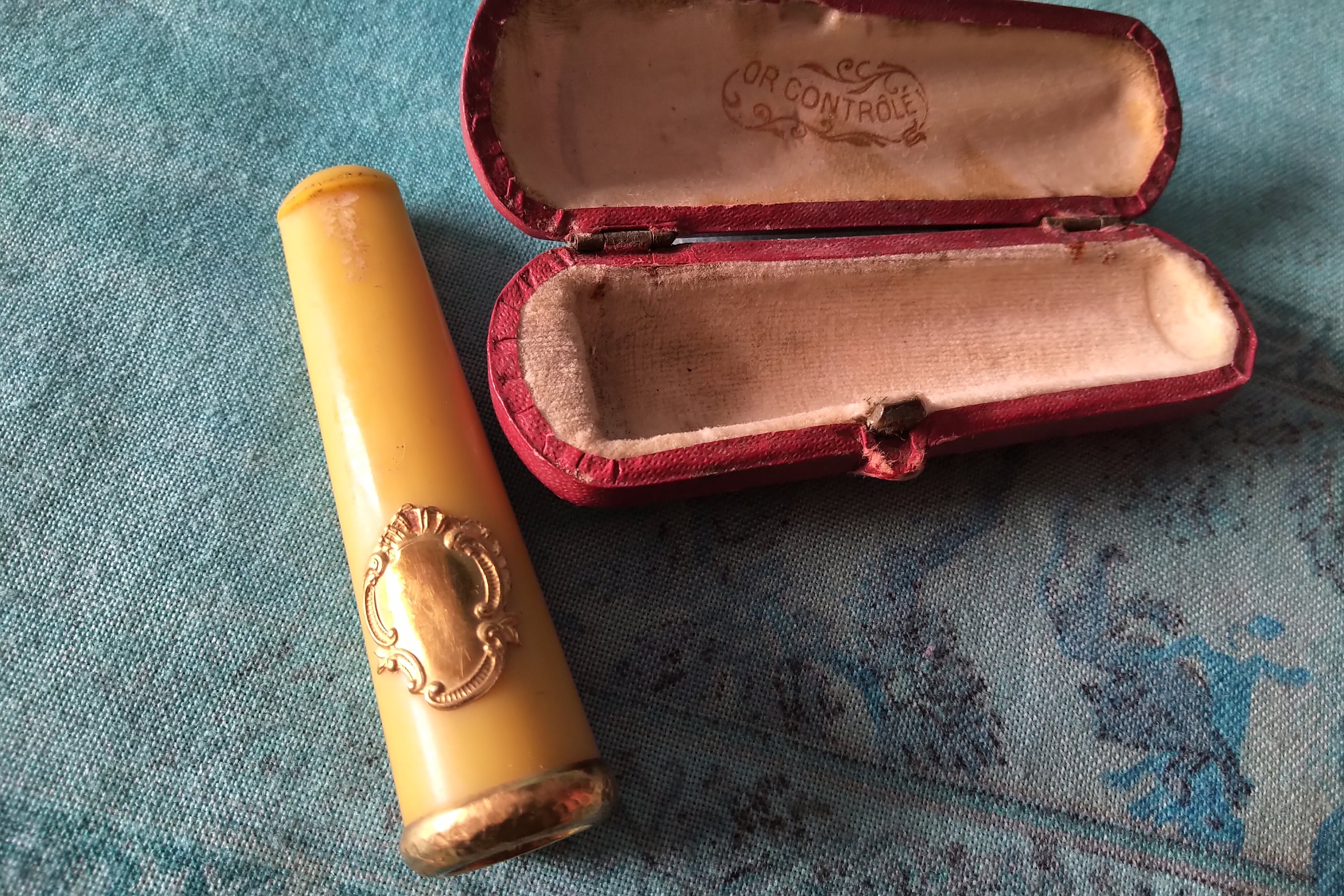 Antique French 18 Karat Gold Mounted Cheroot/cigarette Holder - Etsy