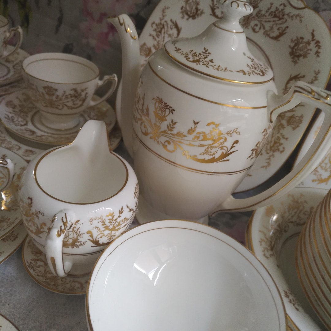 Vintage, Allegro Gold Tea/coffee Set and Part Dinner Set, Eight (8 ...