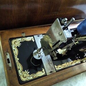 Vintage Hand Crank Sewing Machine, Frister & Rossmann, Made in Germany ...