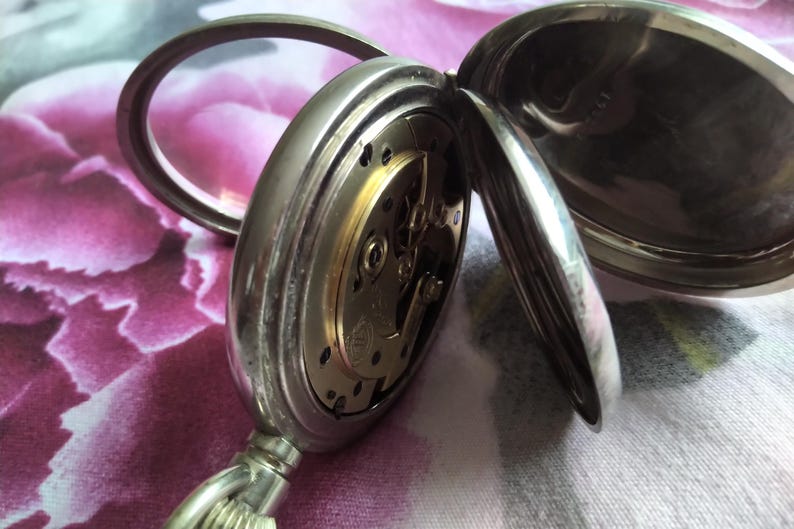 Antique Billodes Goliath Open Face Pocket Watch, With Albert Chain and ...