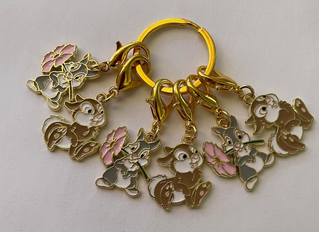 Stitch Marker SET of 6 Rabbits Markers Crochet Knitting Counter ...