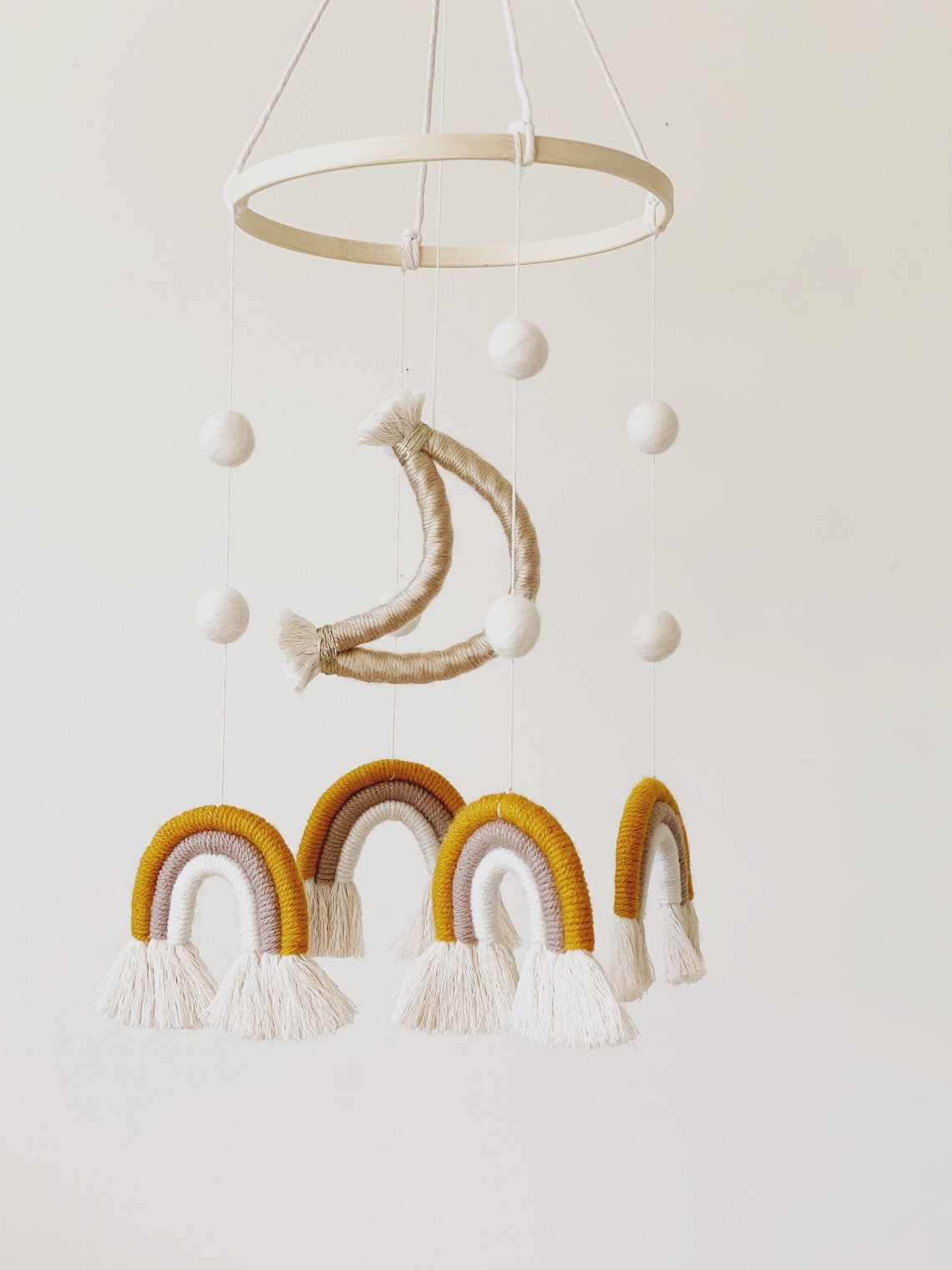 Sweet baby Rainbow Mobile Nursery mobile Ceiling hanging | Etsy