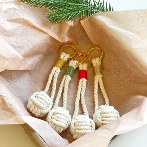 Holiday Gifts Monkey Fist Key Chain, Floating Nautical Key Holder, Boho ...