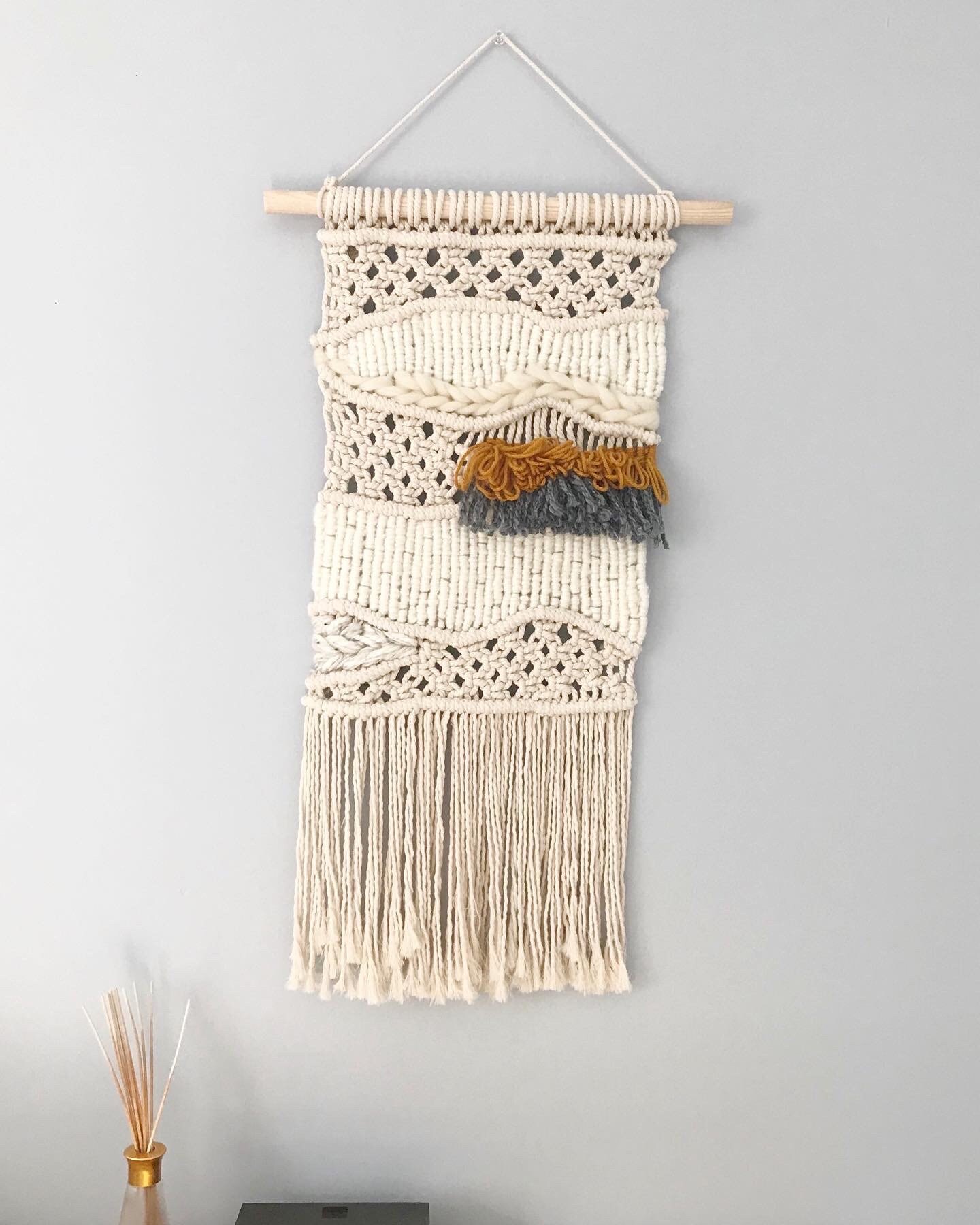 Macrame-weaving Wall Hanging Woven Wall Hanging Modern - Etsy UK