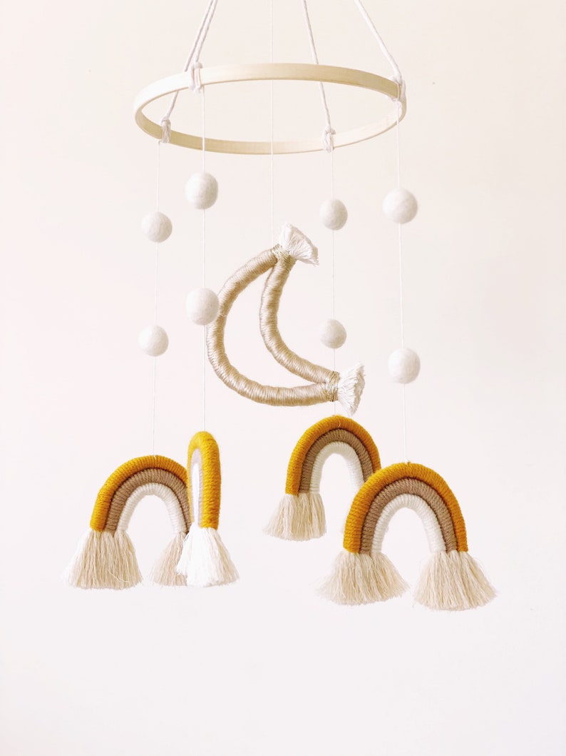 Sweet Baby Rainbow Mobile Nursery Mobile Ceiling Hanging | Etsy