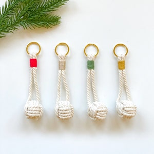 Holiday Gifts Monkey Fist Key Chain, Floating Nautical Key Holder, Boho ...