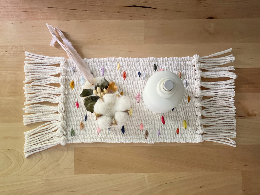 Handwoven Art Coaster Table Mat, Coaster, Place Mat, Confetti Coaster ...